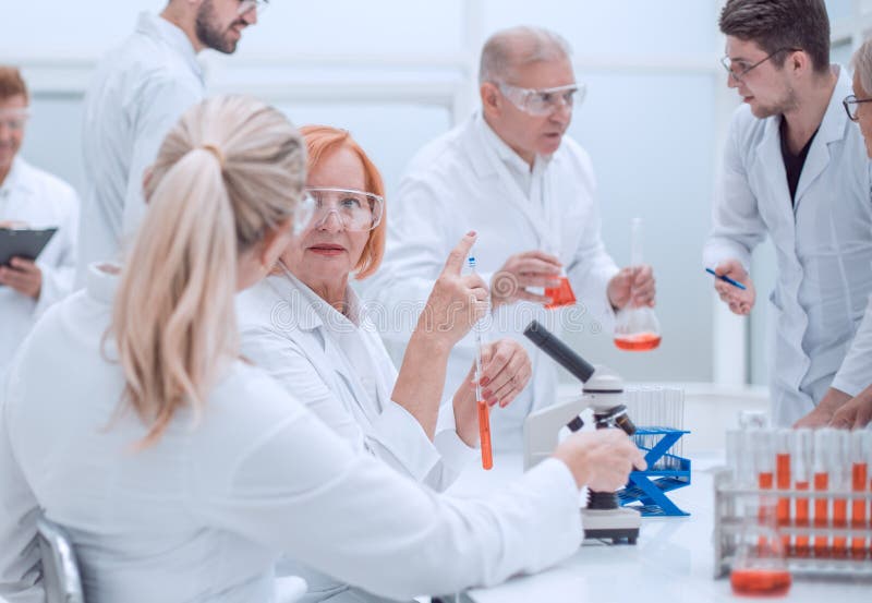 Group of Doctors and Scientists Work in the Laboratory. Stock Image ...