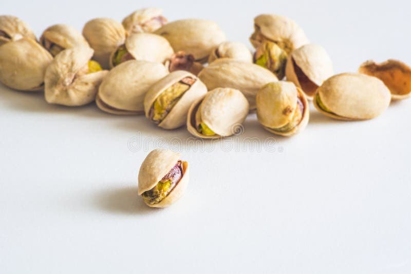Close Up Group of Dry, Fresh and Large Raw Pistachio Nuts in Shell ...