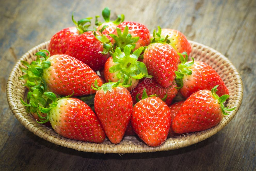 Close Up Group of Fresh Red Strawberry,made with Filter Stock Photo ...