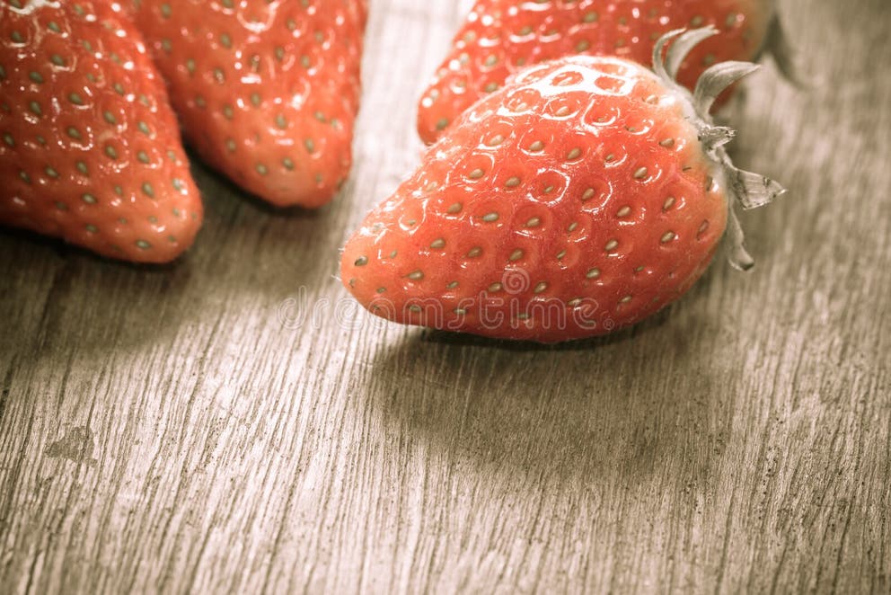Close Up Group of Fresh Red Strawberry,made with Filter Stock Image ...