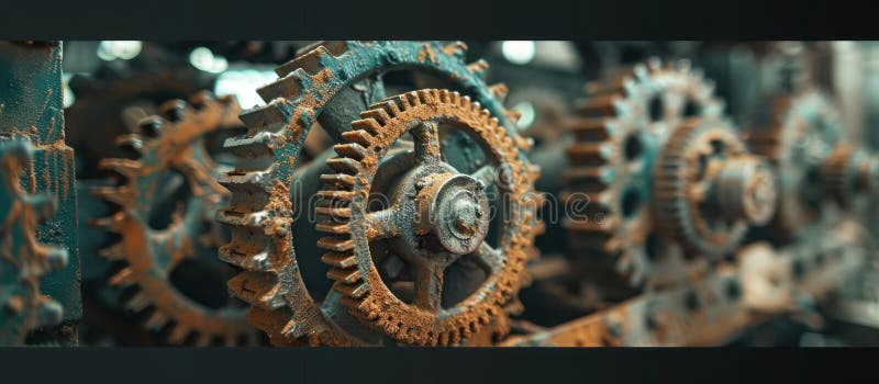 Close Up of Group of Gears stock image. Image of wheels - 308896131