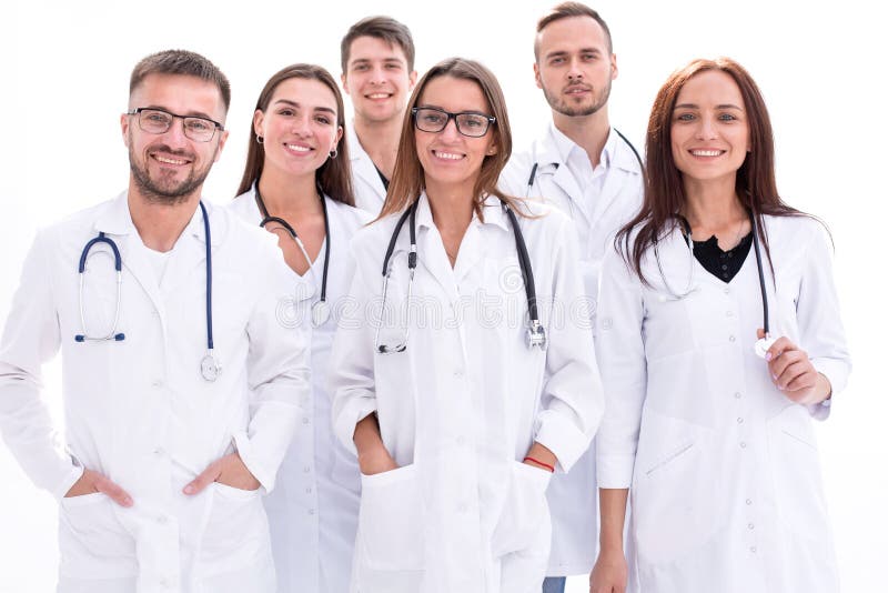 Close Up. Group of General Practitioners Standing Together Stock Photo ...