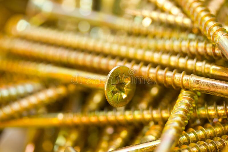 Gold Screws stock image. Image of gold, yellow, material - 29826763