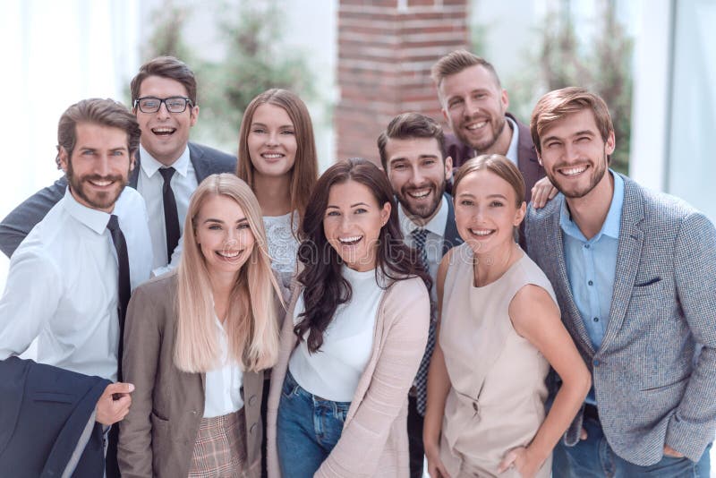 Close Up. A Group Of Professional Corporate Employees. Stock Photo ...