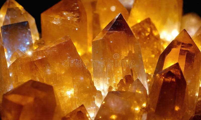 Close-up of a Group of Quartz Crystals Stock Image - Image of ...