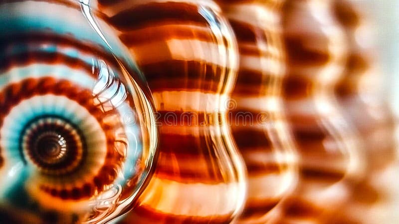 A Close Up of a Group of Sea Shells on a Table Stock Image - Image of ...