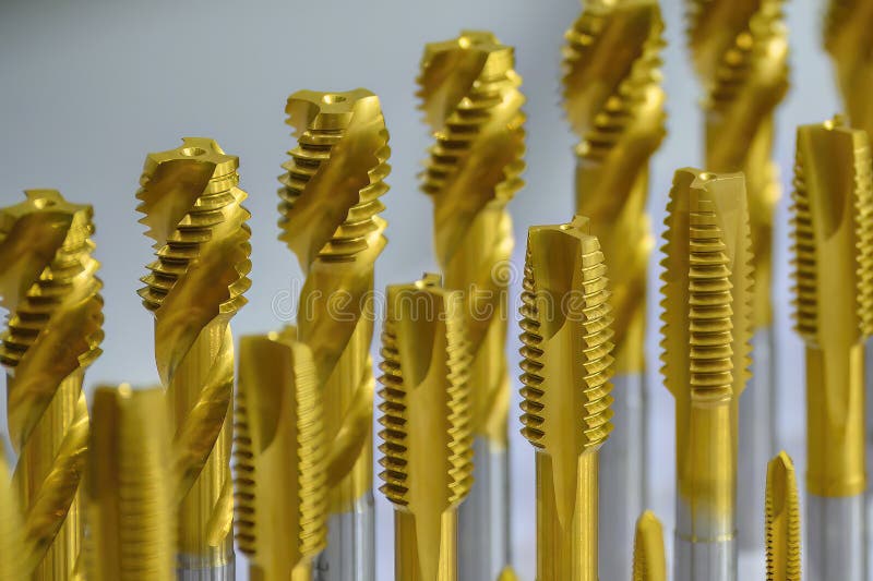 Close Up Group of Special Coating Tap Tool Stock Photo - Image of solid ...