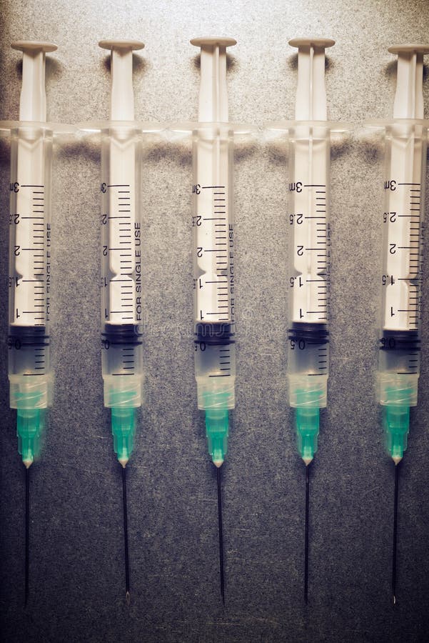 Syringes close up stock photo. Image of illness, needle - 165050488
