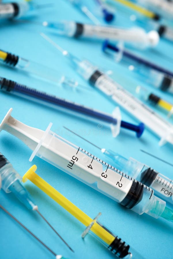 Syringes close-up view stock image. Image of hypodermic - 201761973