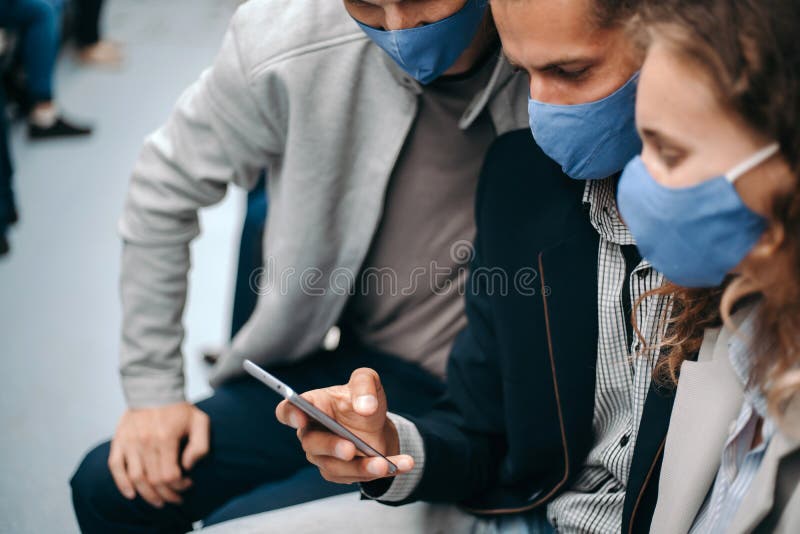 Group of Young People Looking at the Smartphone Screen. Stock Image ...
