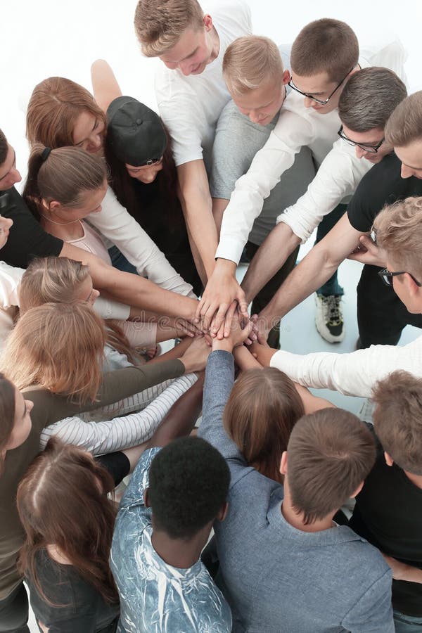 Group of Young People Showing Their Unity Stock Image - Image of ...