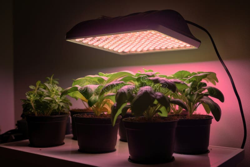 Close-up of a Grow Light in a Home-grow Setup Stock Photo - Image of ...