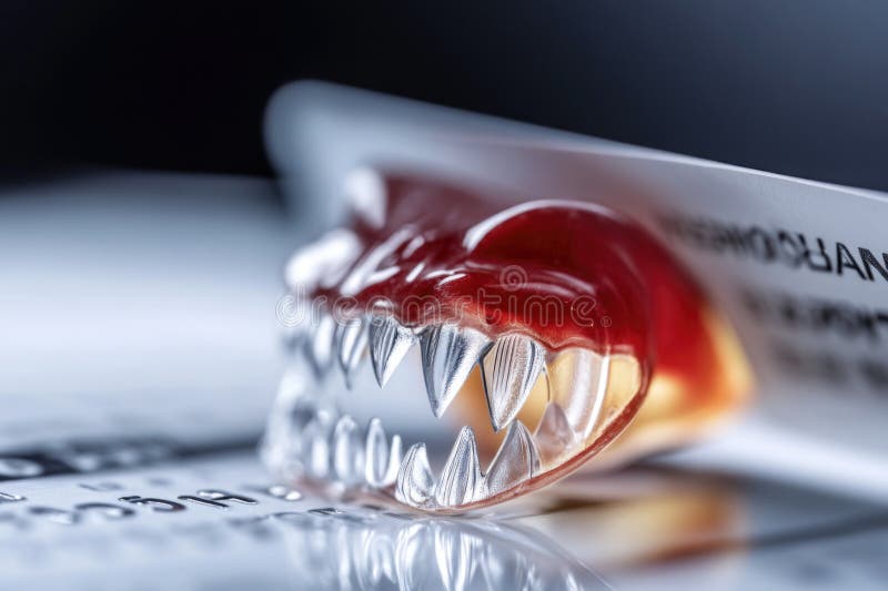 Close-up of Gummy Candy Vampire Fangs on Reflective Surface Stock Photo ...
