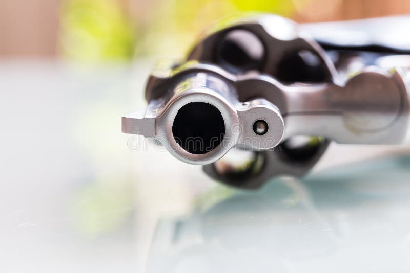 Close up of gun muzzle stock photo. Image of etched, protect - 38616230