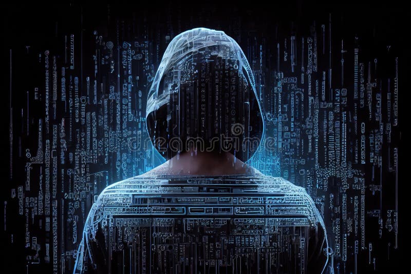 Close-up of Hacker S Hoodie, with Cables and Wires Exposed Stock Image ...