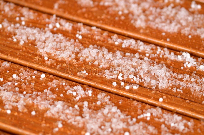 Hail on a wooden table stock photo. Image of summer - 184843366