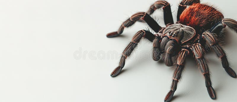 Close-up of a Hairy Tarantula Spider on a Smooth Surface Stock Photo ...