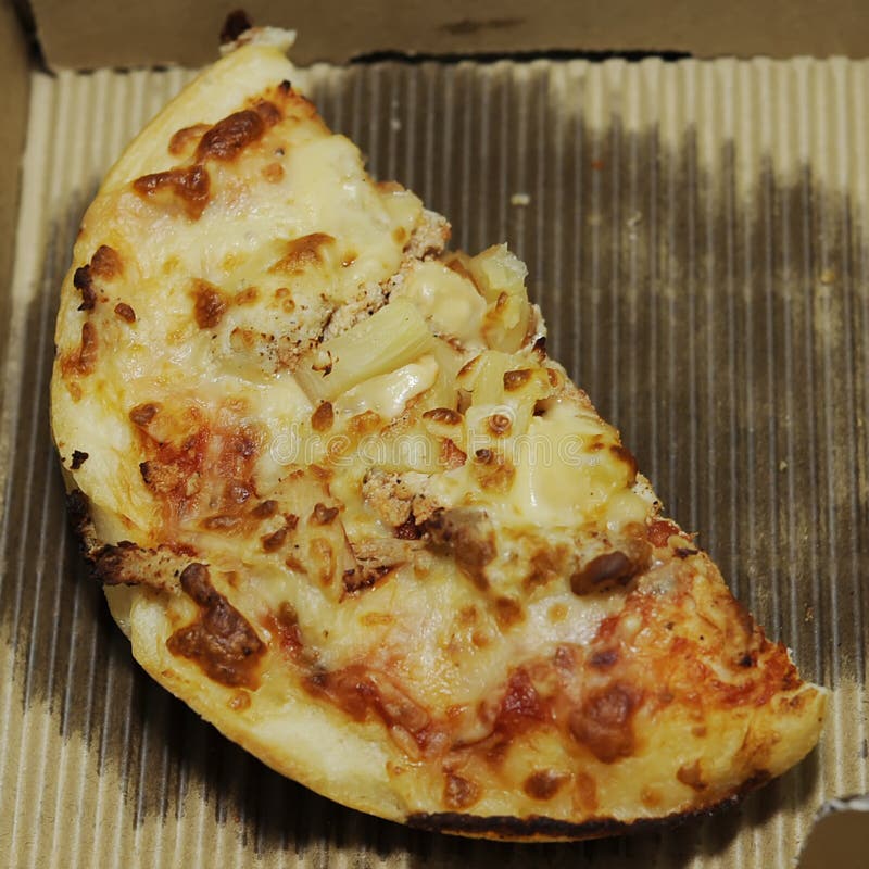 Close Up Half Pizza in Pack Box Stock Image - Image of pizza, pack ...