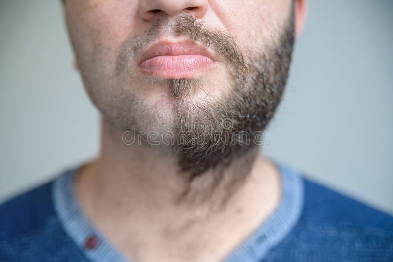Close up half shaved beard stock photo. Image of ideas - 92855530