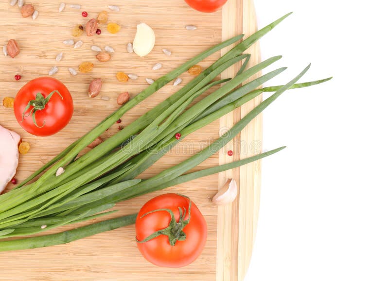Close Up of Ham with Nuts on Board. Stock Photo - Image of onion, wood ...