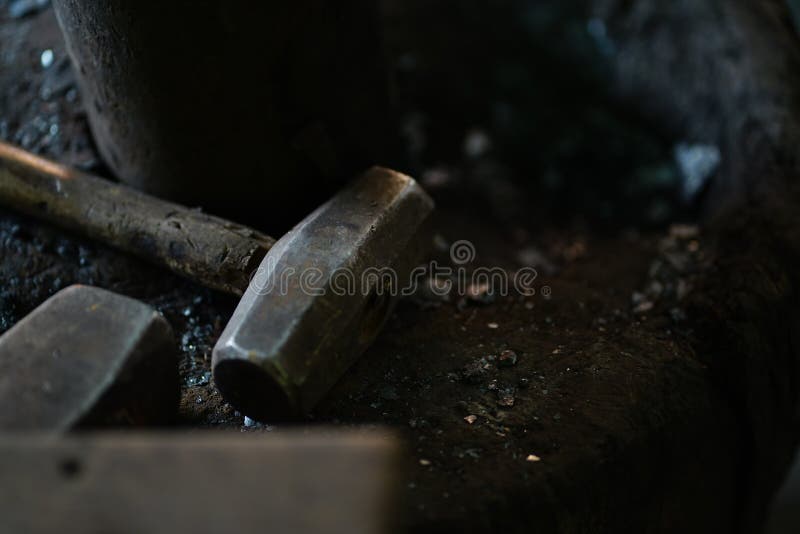 Close-up of a Hammer with Copy Space Stock Photo - Image of fire, industrial: 323847476