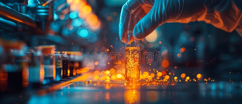 Close-up of a Hand Conducting a Science Experiment Stock Photo - Image ...