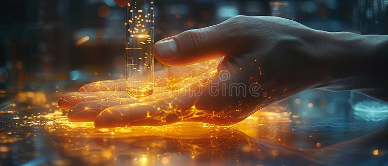 Close-up of a Hand Conducting a Science Experiment Stock Photo - Image ...