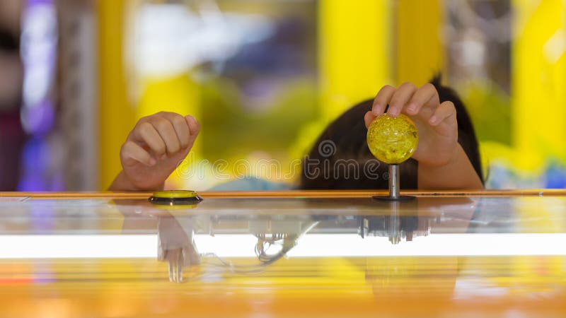 Close Up Hand Control Joystick of Arcade Stock Photo - Image of compute ...