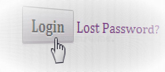 Close-Up Hand Cursor and Login Button Stock Vector - Illustration of ...