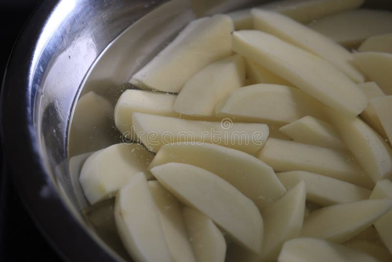 Close up hand cut chips stock image. Image of chopped - 369673663