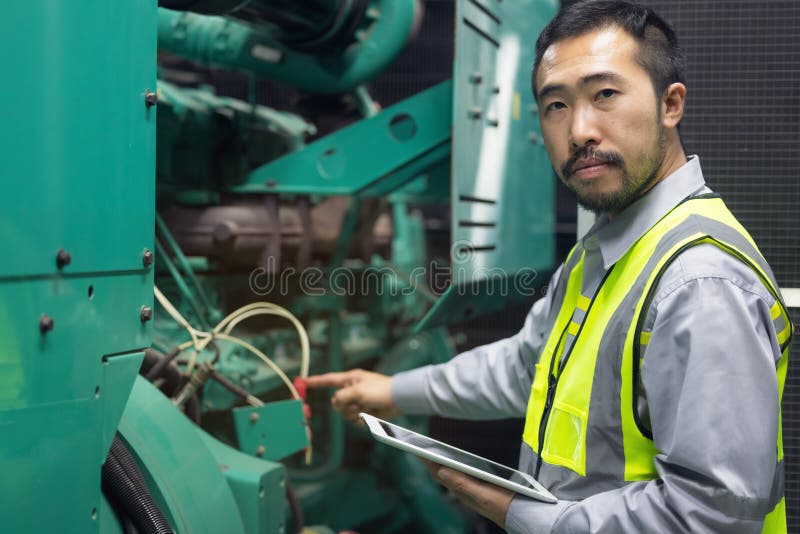 A Male Electrician Works in a Switchboard Electrical Terminal Junction ...
