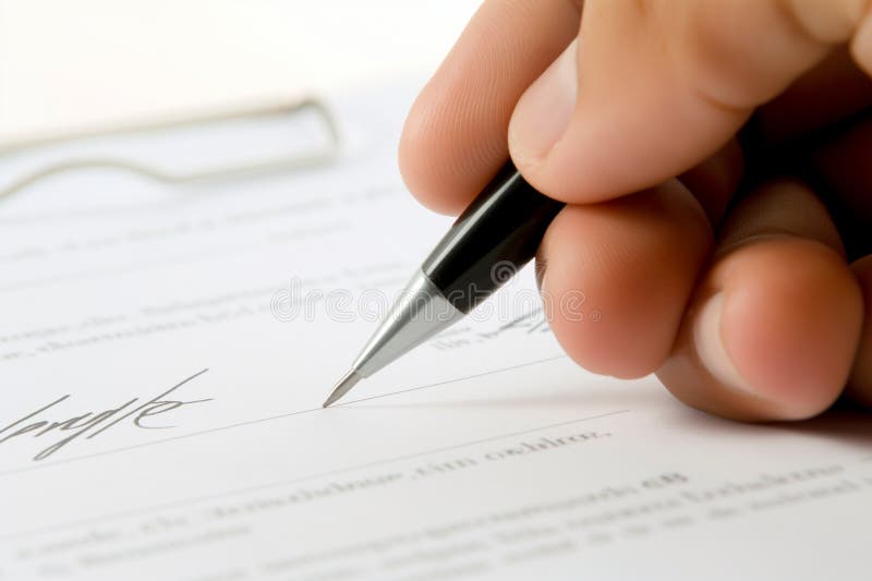 Close-up of a Hand Filling Form Stock Image - Image of business, paper ...