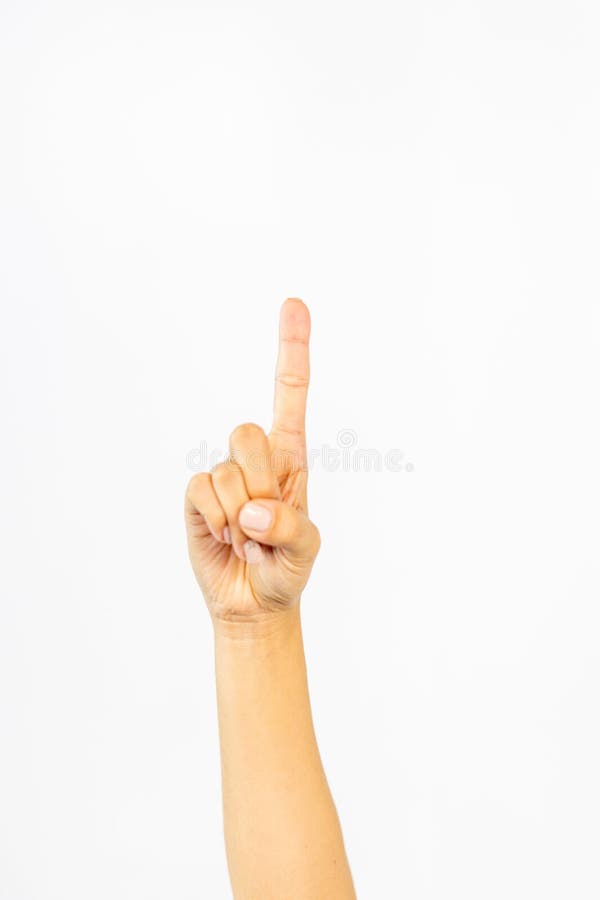 Number One Gesture: Hand Forming the Number 1 Stock Image - Image of ...