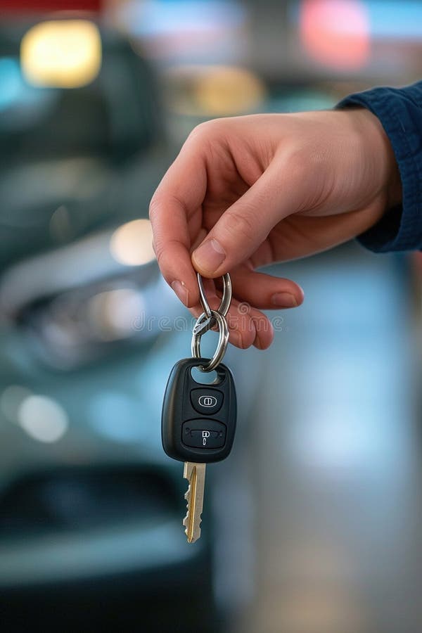Close-up of a Hand Holding a Car Key Stock Photo - Image of male, give ...