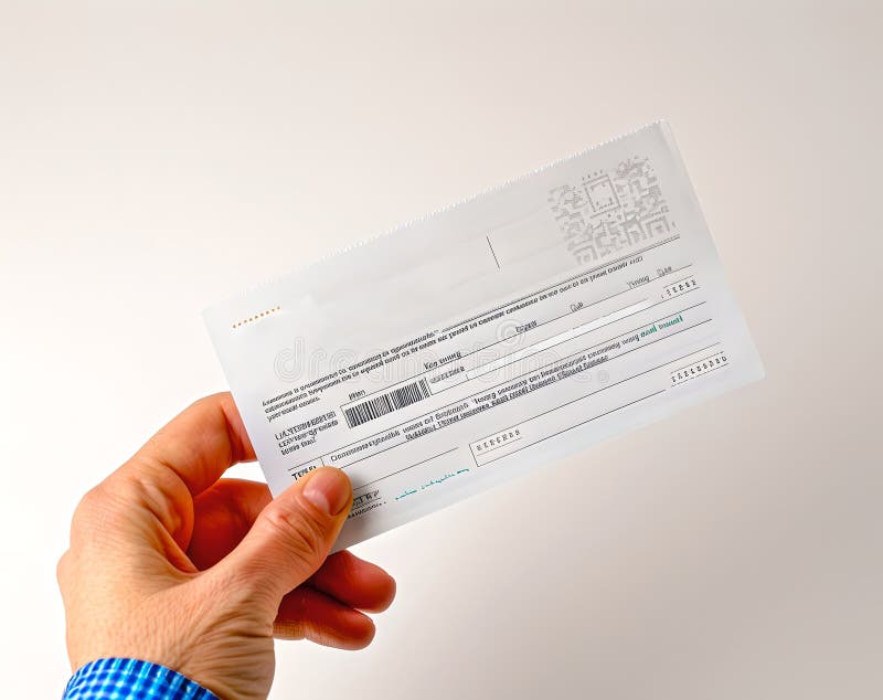 Hand Holding Document in Office Setting. this Image Shows a Close-up ...