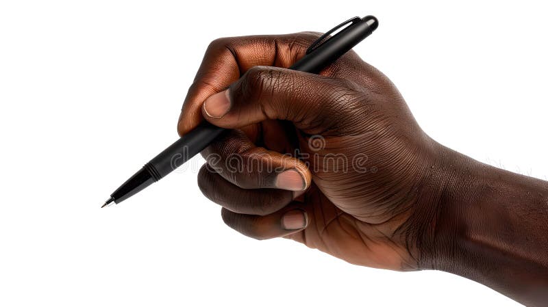 Hand Holding a Pen Ready To Write. Minimalistic and Clean Concept ...