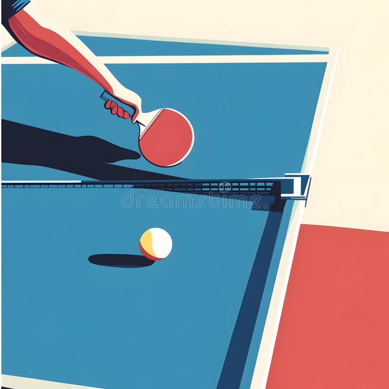 A Close-up of a Hand Holding a Ping Pong Paddle Above a Ball on a Table ...
