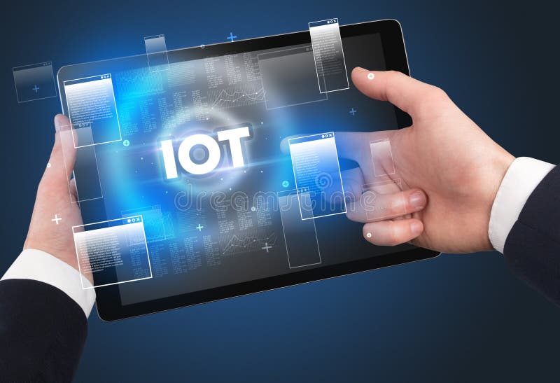 Close-up of a Hand Holding Tablet Stock Photo - Image of communication ...