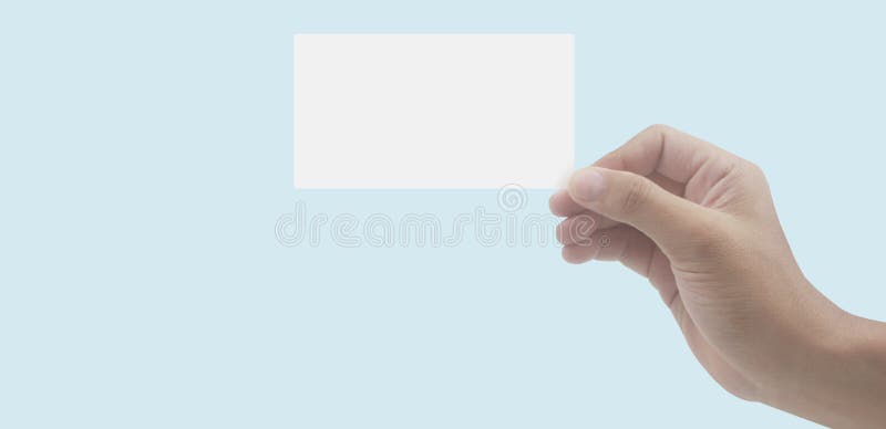 Close Up of Hand Holding Virtual Card with. Credit Card Stock Image ...
