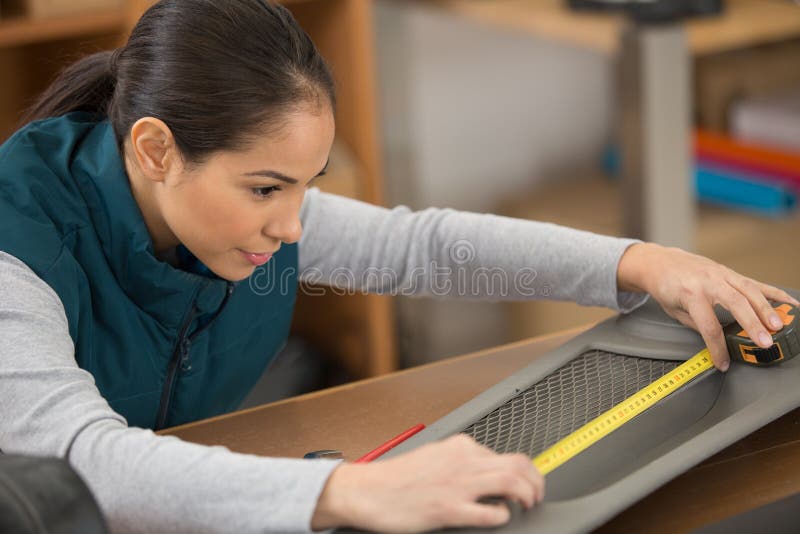 Close-up Hand Industrial Engineer for Inspection Model 3d Parts Stock ...