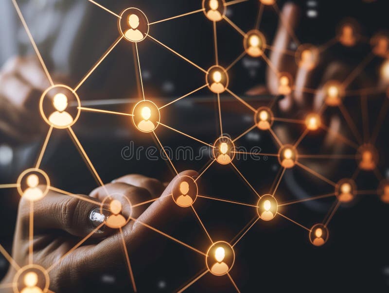 Networking Concept with Human Connections Stock Image - Image of ...