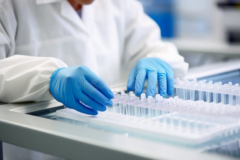 Close Up of the Hand of a Laboratory Worker Stock Image - Image of ...