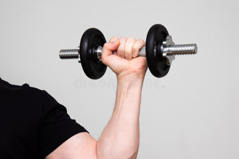Close Up of a Hand Lifting Dumbell Stock Photo - Image of hand ...