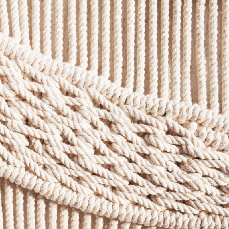 Close-up of Hand Made Macrame Texture Pattern. ECO Friendly Modern ...