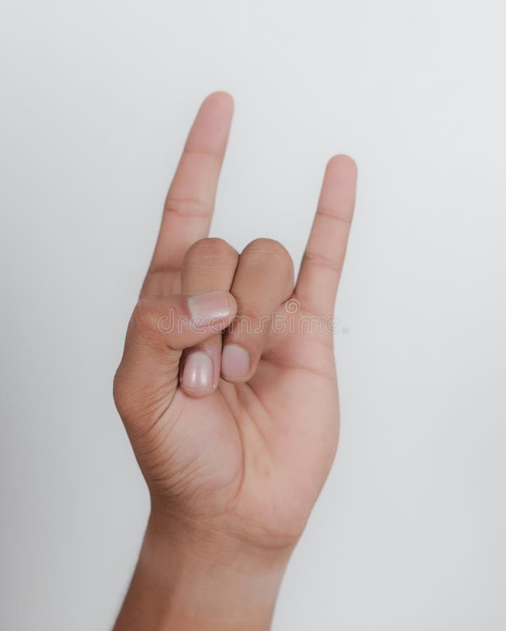 Hand Signs the Lighting is Neutral, Highlighting the Natural Skin Tones ...