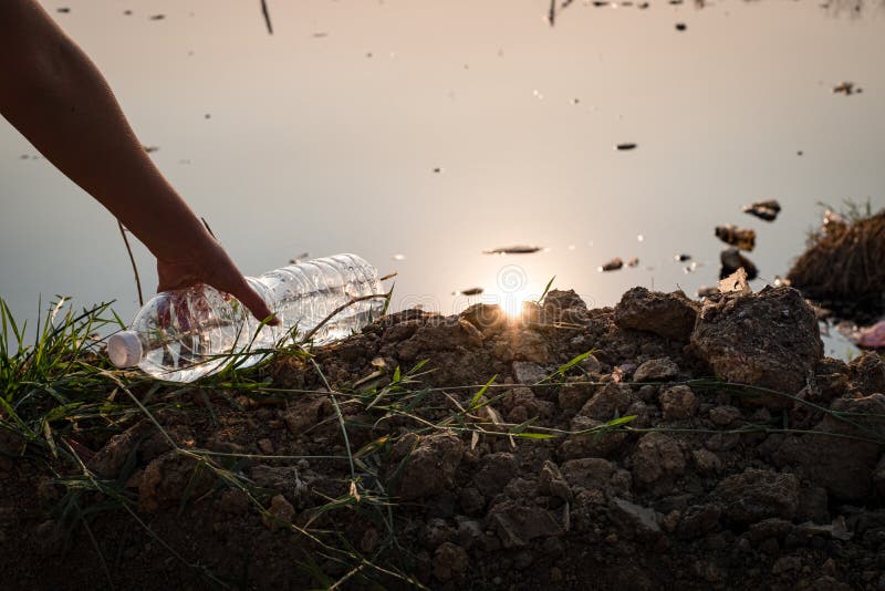 Polluted Water and Mountain Large Garbage Pile and Pollution this Comes ...