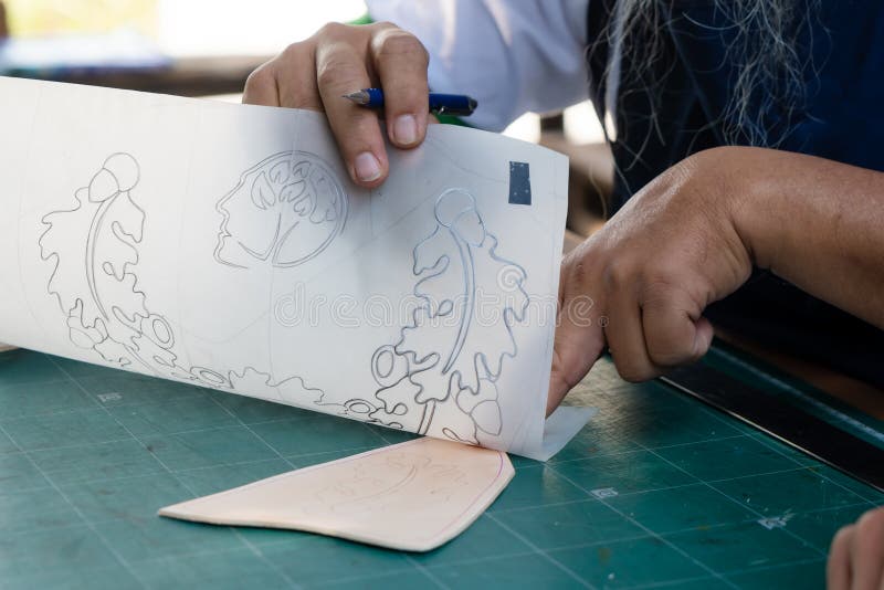 Close-up Hand-raising Tracing Paper Which is Clear Paper, with Clear ...