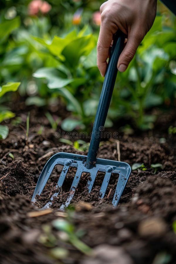 A blue rake stock vector. Illustration of agriculture - 33098412