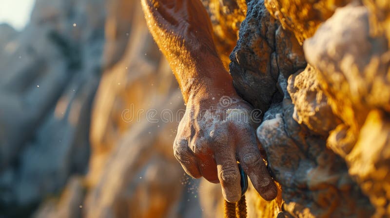 Close-up of a Hand Rock Climbing. Stock Photo - Image of risk, rock ...