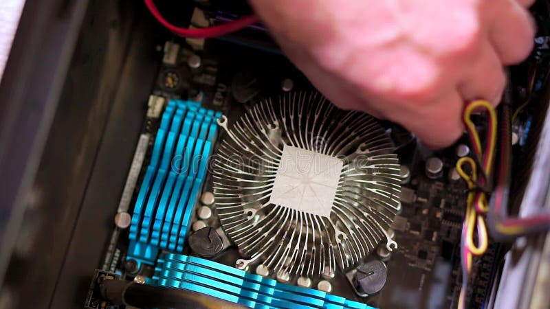 Burnt CPU on the Motherboard. Burnt Smoking Microprocessor Stock Video ...